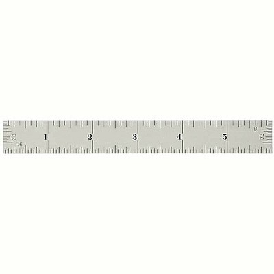 STARRETT C604RE SPRING TEMPERED 6" STEEL RULE WITH END GRADUATION NEW ...
