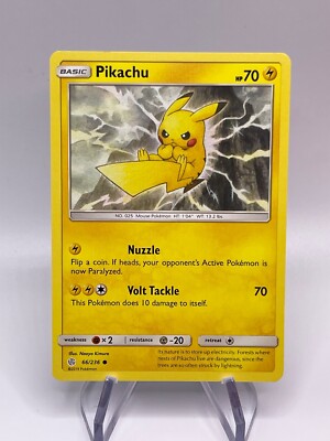 Pokémon TCG Pikachu Sun & Moon - Cosmic Eclipse 66/236 Regular Common ...