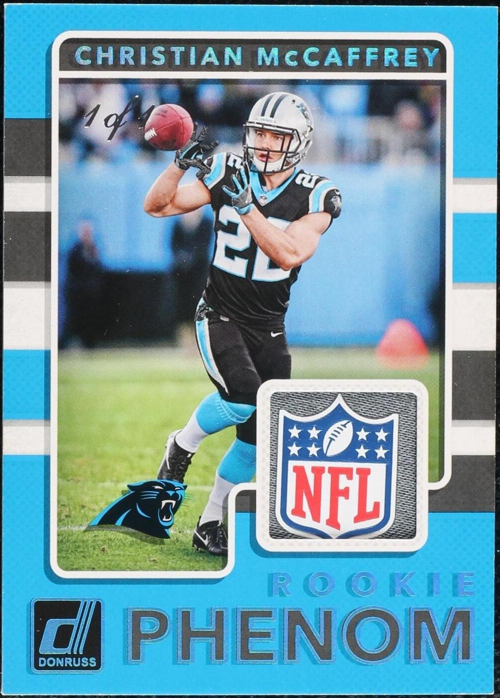 2017 Panini Donruss - Rookie Phenom Jerseys Christian McCaffrey #5 ...