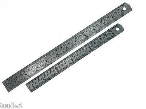 6 INCH + 12 INCH STEEL RULE SET RULER SET MEASURING ENGINEERS RULER | eBay