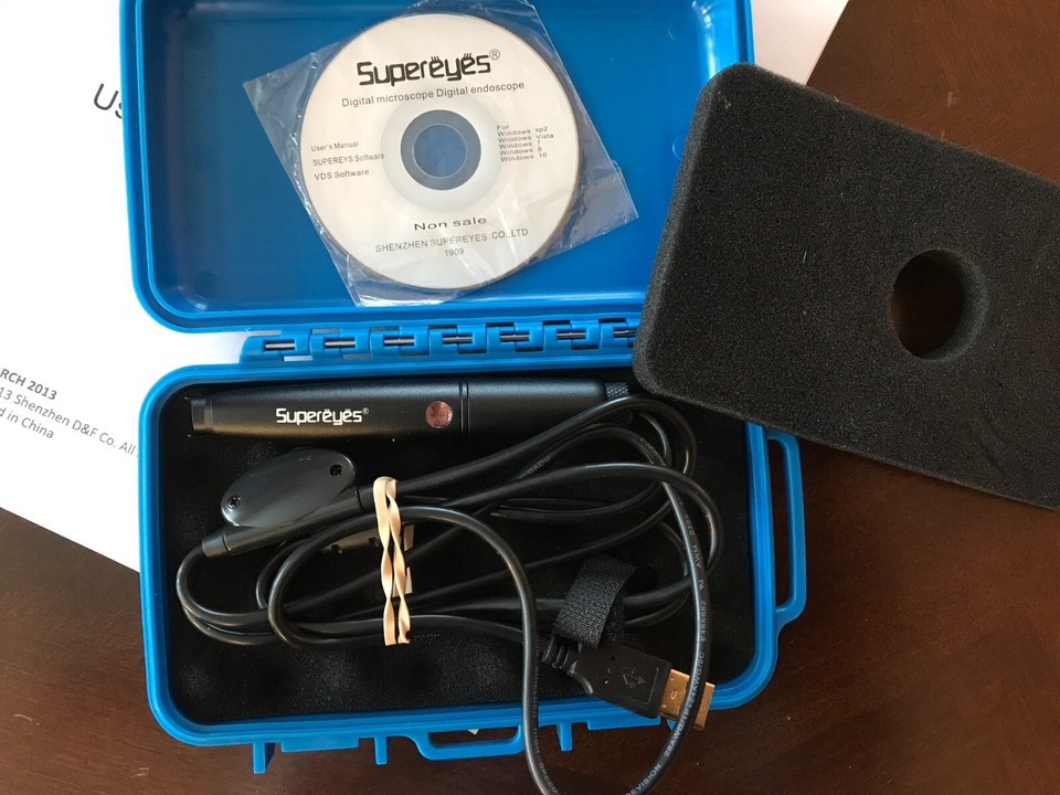 Supereyes B008 Digital Microscope 1-500X USB HandHeld Portable Boxed ...