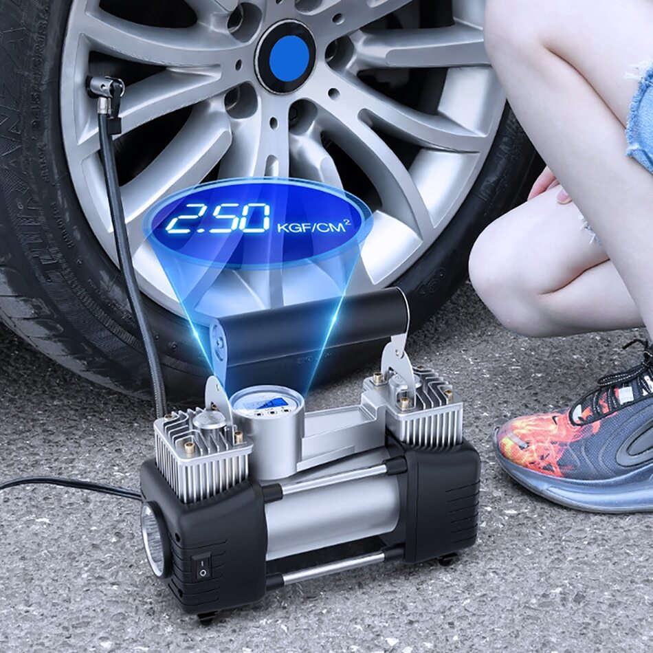Portable Air Compressors Car Tyre Auto Tire Inflator Pump 12V 150PSI ...