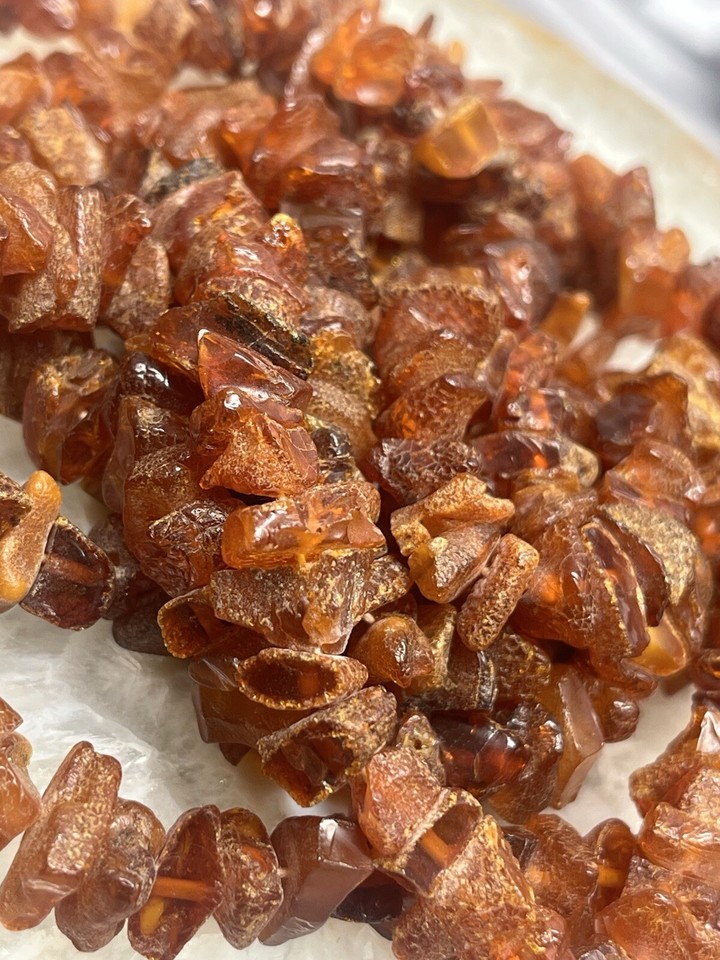 OLD Very Long Vintage Raw Amber Long Necklace Poland | eBay