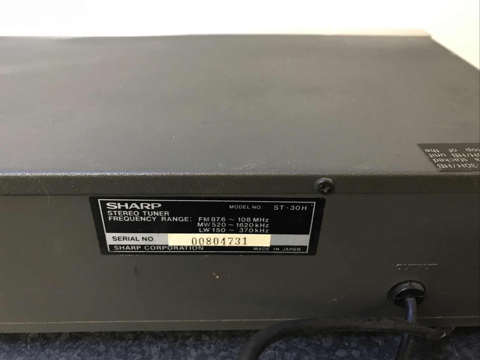 SHARP FM/LW/MW Stereo hifi Tuner Vintage Silver / Grey ST-30H Made Japan | eBay