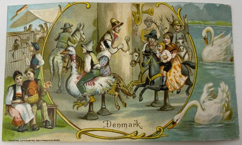 1893 Arbuckle Bros Coffee Denmark New York City Advertising Trade Card ...