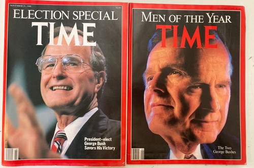2 GEORGE H.W. BUSH TIME Magazines from 1988 & 1991 (No Labels) | eBay