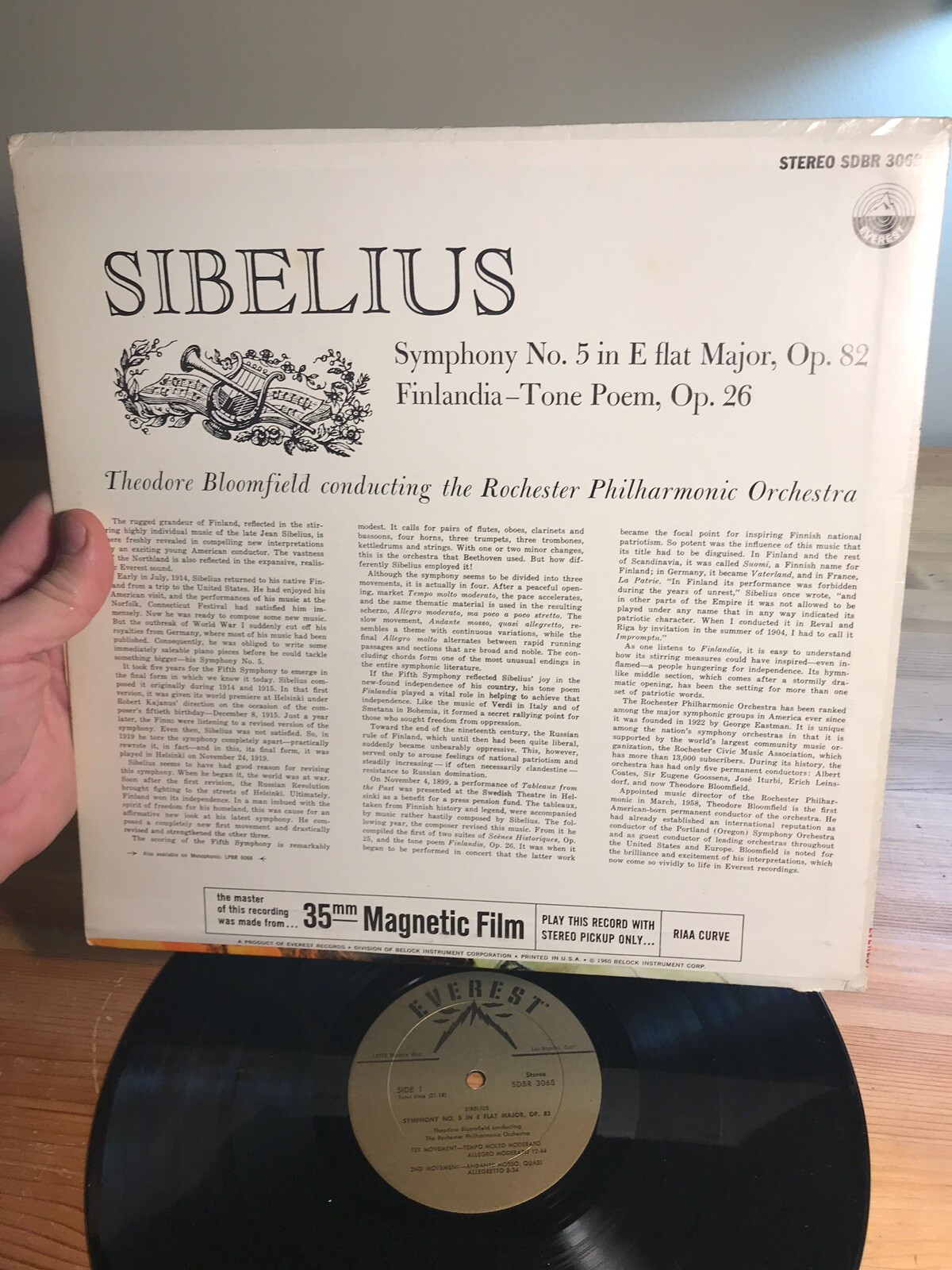 Sibelius Theodore Bloomfield Symphony 5 Rochester Philharmonic ...
