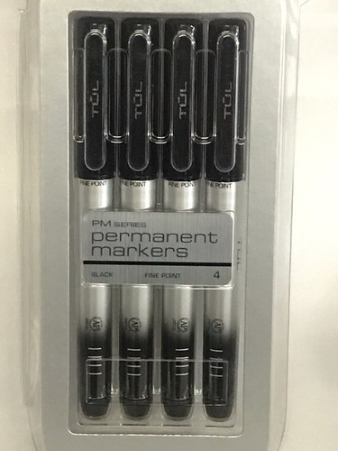TUL PM Series Permanent Markers Black Fine Point 4 Count (1) 9398982 | eBay
