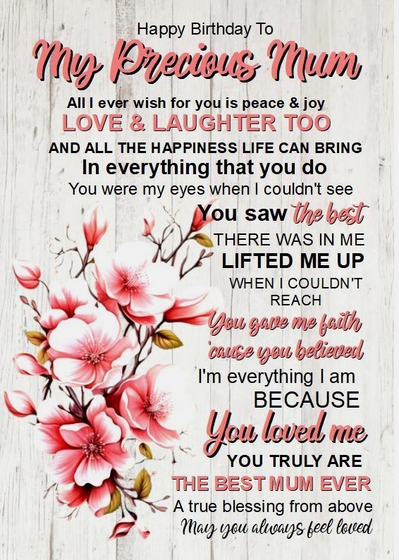 Birthday Wishes For My Mother Poem - Infoupdate.org