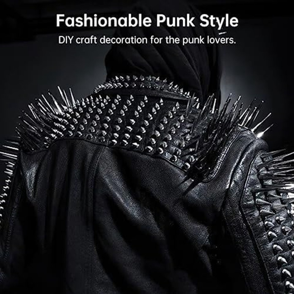 Clothing Pointers + Punk Rivets Studs Rivets, DIY Silver Metal Tips ...