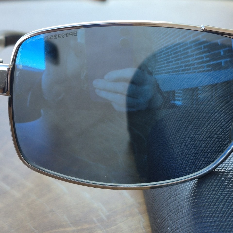Rare Prada Linea Rossa PS sunglasses blue mirrored lenses gun metal ...