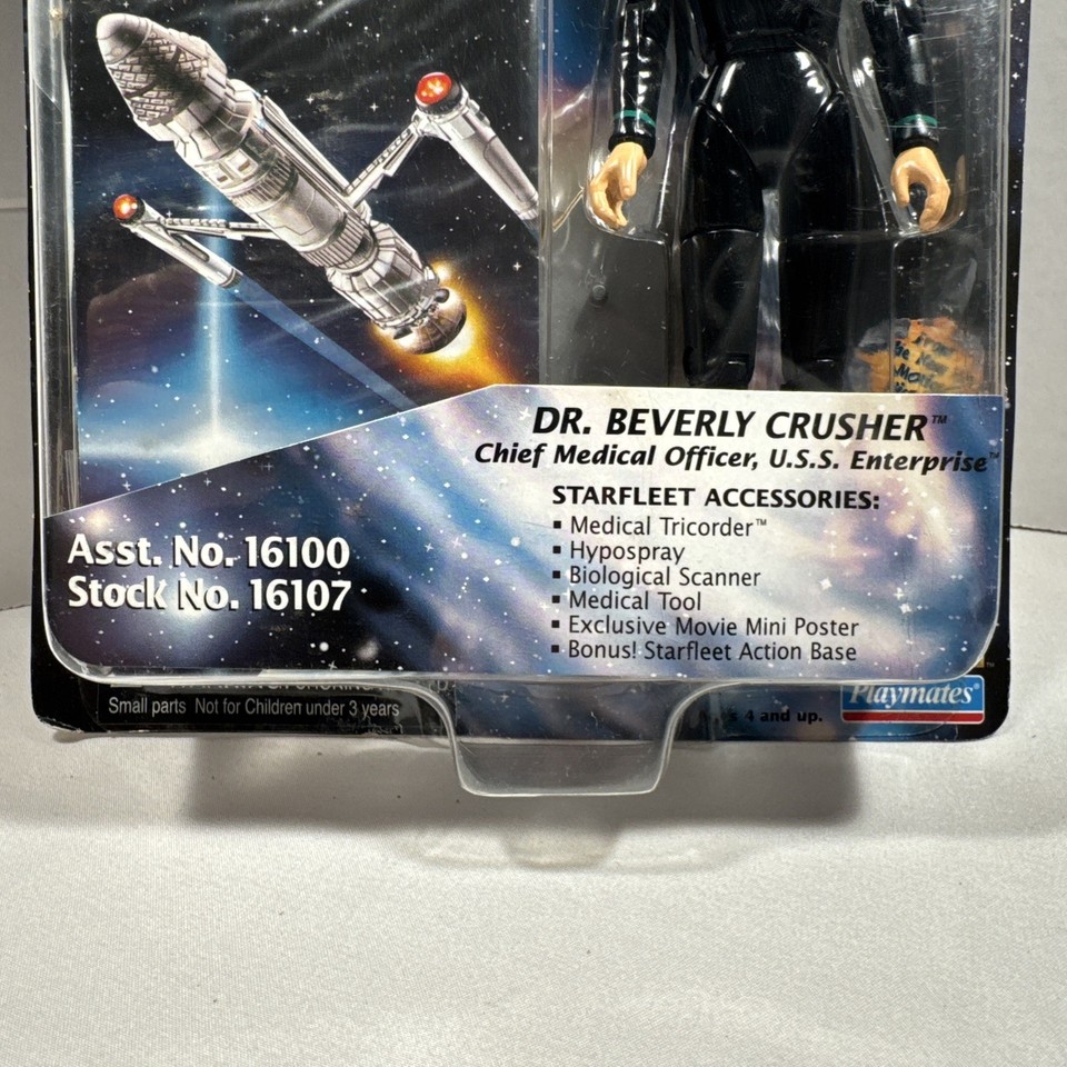 Star Trek First Contact Beverly Crusher 6" Action Figure 1996 Playmates ...