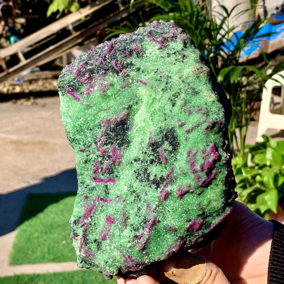 4.74LB Natural green Ruby zoisite (anylite) crystal sample Healing | eBay