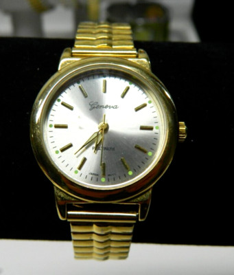 GENEVA Platinum GOLD tone lady's/Woman's watch/wristwatch | eBay