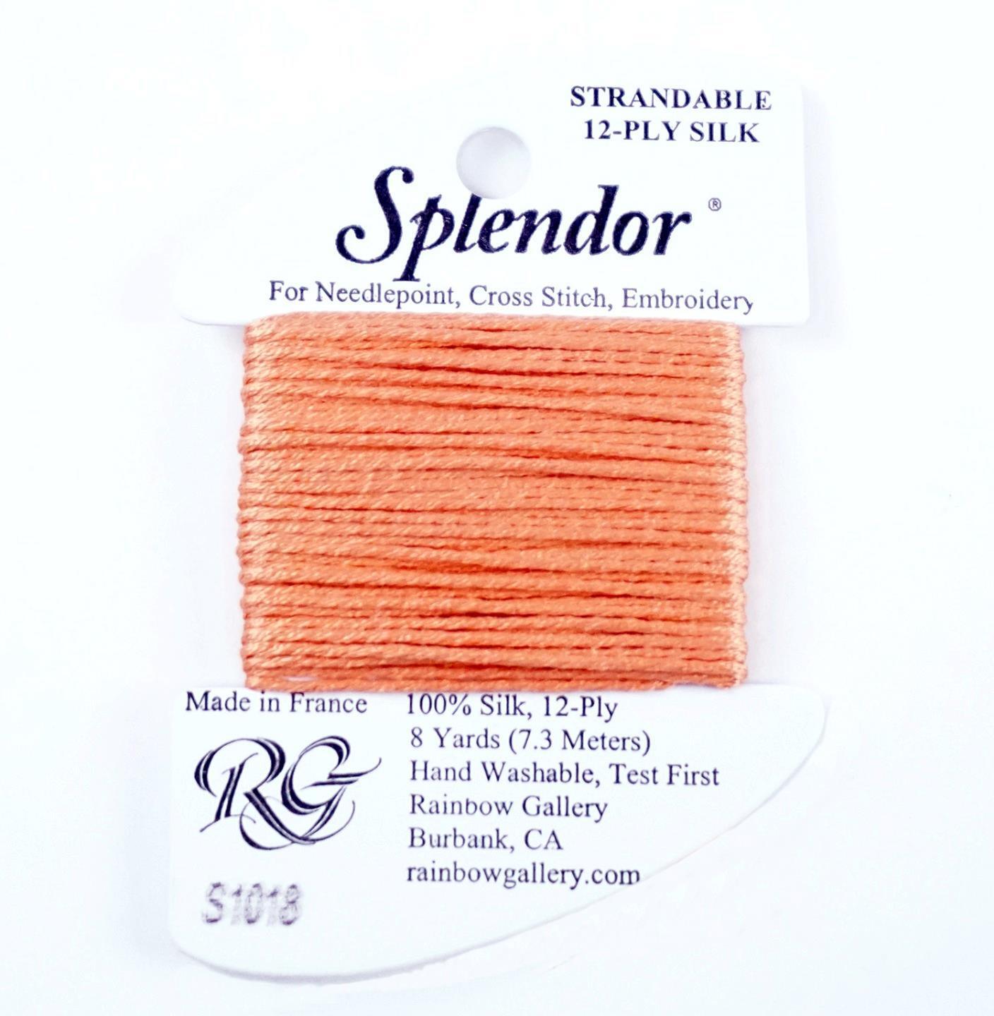 SPLENDOR SILK #S1018 Med. Salmon Needlepoint Stitching Thread Rainbow ...