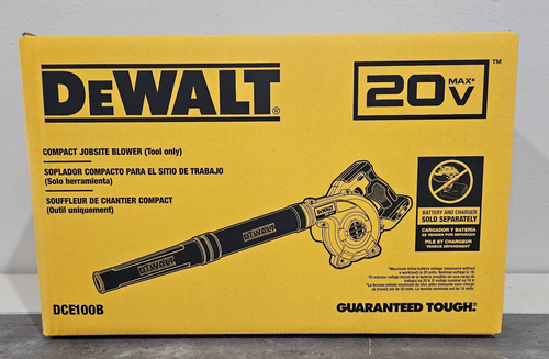 NEW DeWALT DCE100B 20V Cordless Blower 20 Volt MAX Compact Jobsite ...