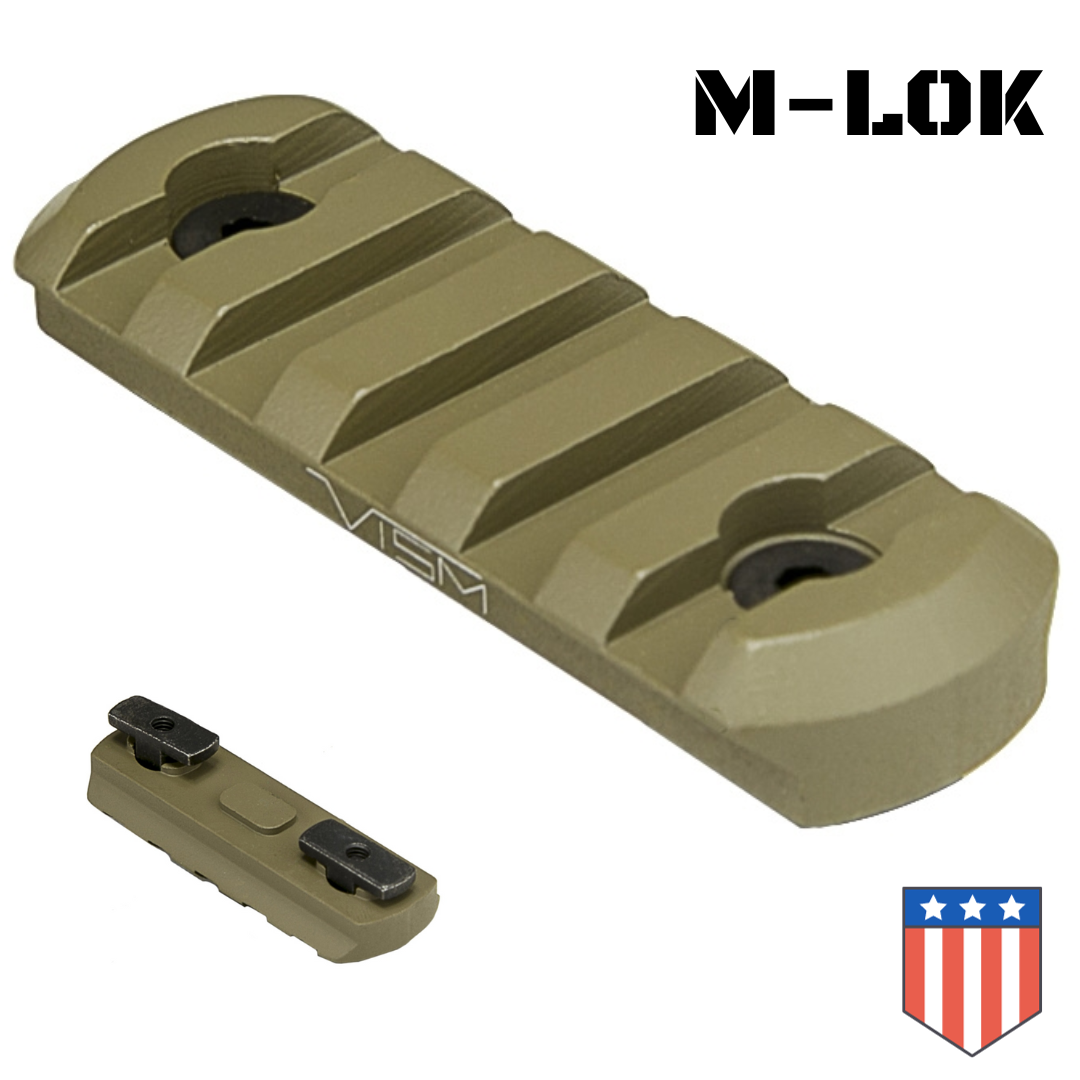 VISM FDE M-LOK Accessory Rail Picatinny 5-Slot Sight Light Laser Light ...