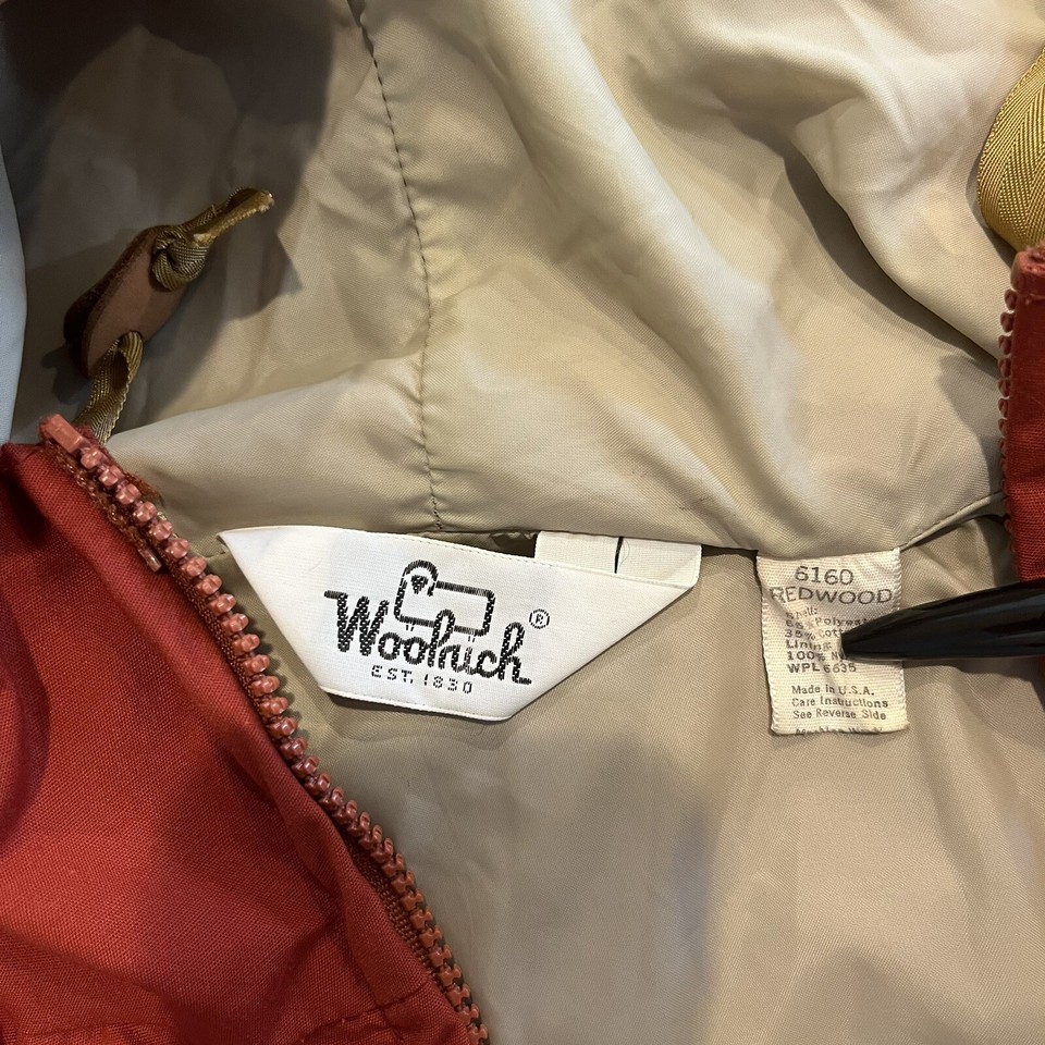 Vintage Woolrich Men's Jacket Large Lightweight Redwood 6160 Made in ...