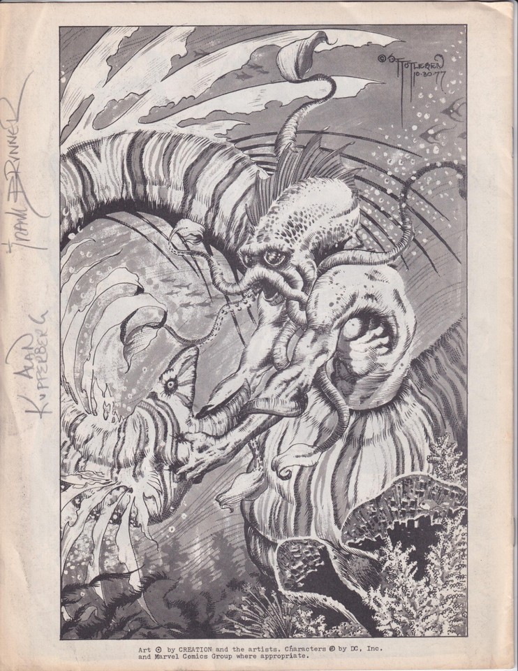 GN CREATION CON PROGRAM BOOK 1977 SIGNED GENE COLAN FRANK THORNE FRANK ...