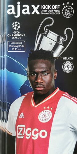 2022 AJAX v RANGERS FC SCOTLAND CHAMPIONS LEAGUE PROGRAMME FROM GROUND ...