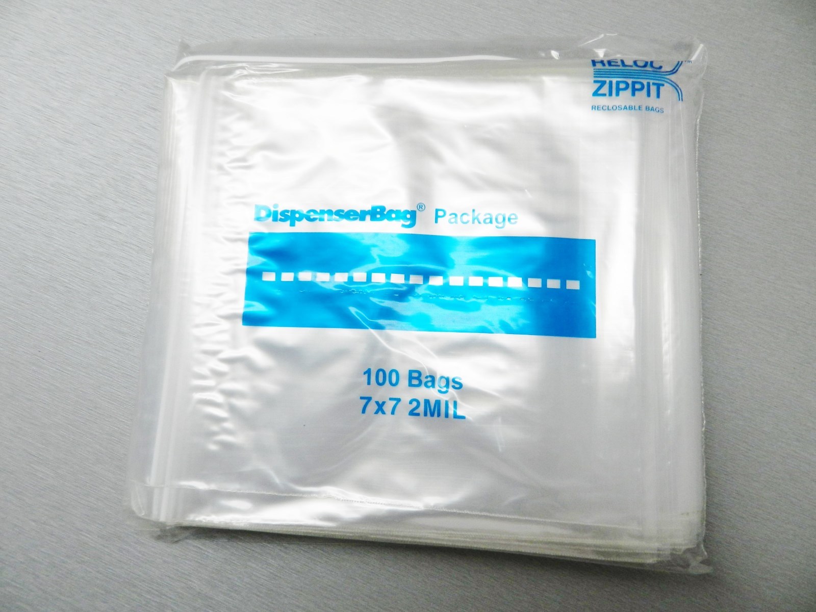 Reloc Zip Slide Lock Bags 2mil 7x7 Clear Poly 200 Pcs Reclosable 7 ...