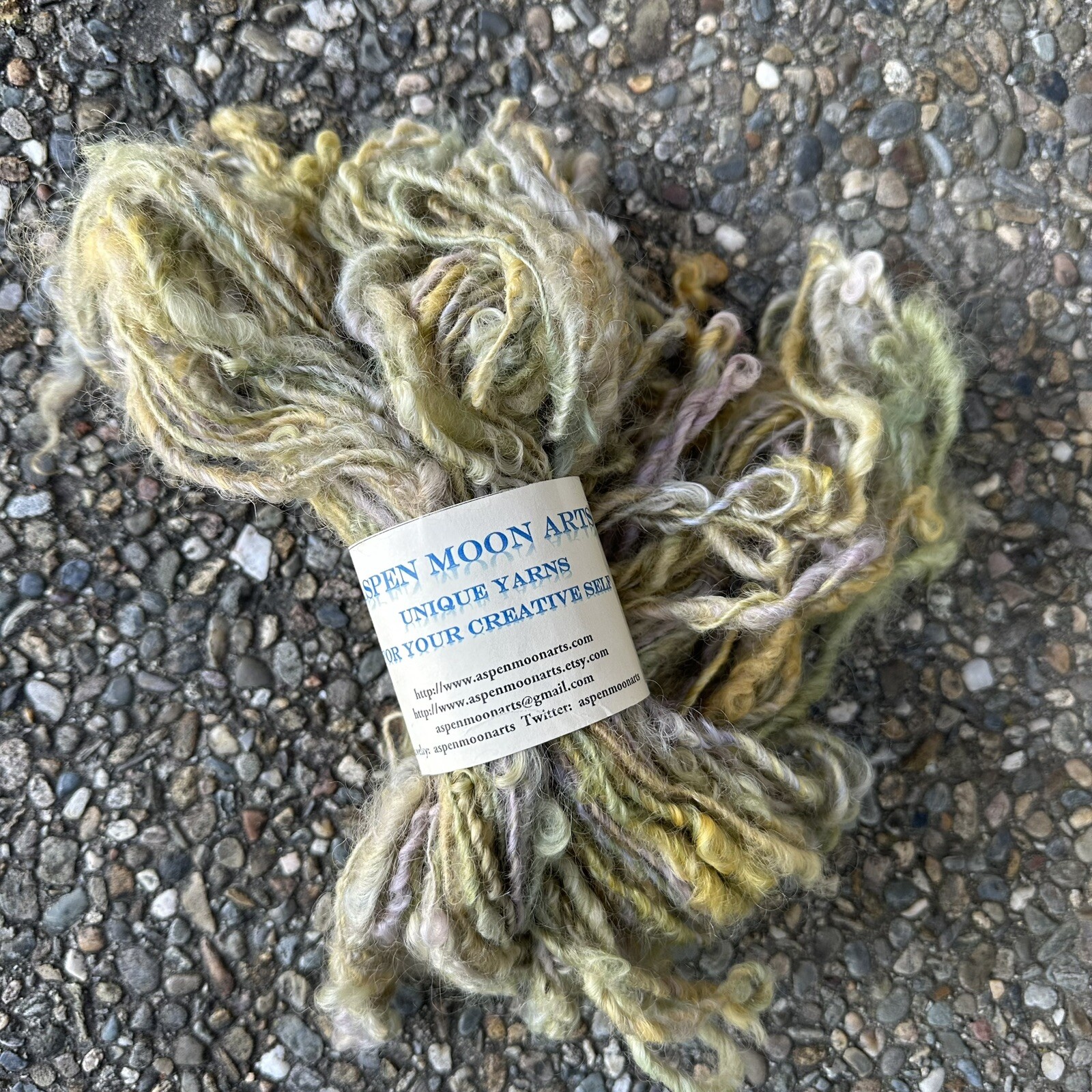 Aspen Moon Art Yarn Destash Handspun Border Leicester Wool Worsted 104 ...
