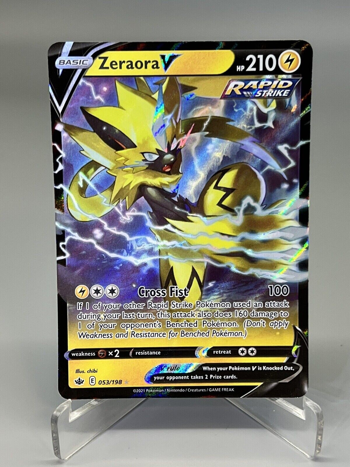 Pokemon ZEROARA V 053/198 Chilling Reign FULL ART ULTRA RARE NM+ | eBay