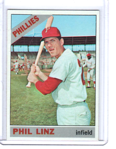 Phil Linz 1966 Topps Baseball Card Semi-High #522-Philadelphia Phillies ...