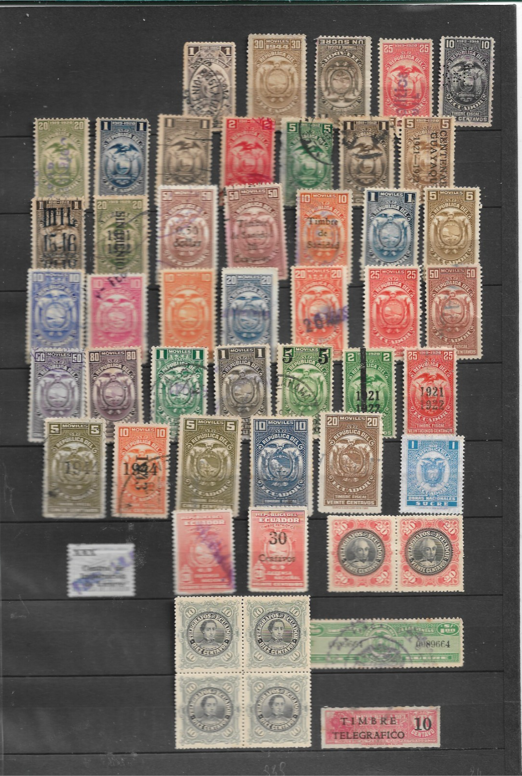 ECUADOR COLLECTION. REVENUE STAMPS. 2 PHOTOS. | eBay
