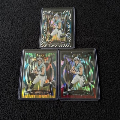 2024 Panini Select Trevor Lawrence Zebra Shock Prizm/Green Yellow/Black ...