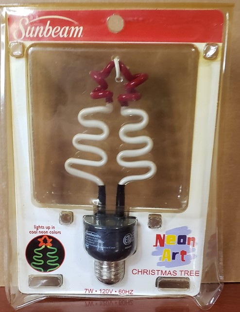 Vintage Sunbeam Neon Art Christmas Tree Neon Light Bulb #6674 for sale ...