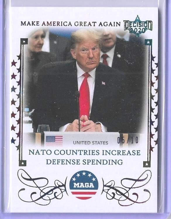 RARE 2020 DECISION RAINBOW MAGA CARD #M30 ~ /10 ~ DONALD J. TRUMP NATO ...