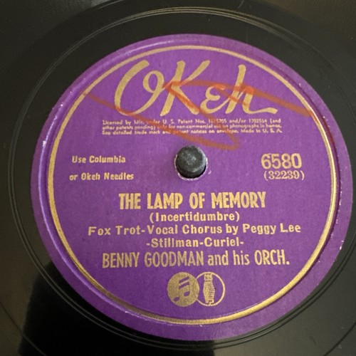 Okeh 78 RPM Benny Goodman - The Lamp Of Memory 6580 V+ Jazz | eBay