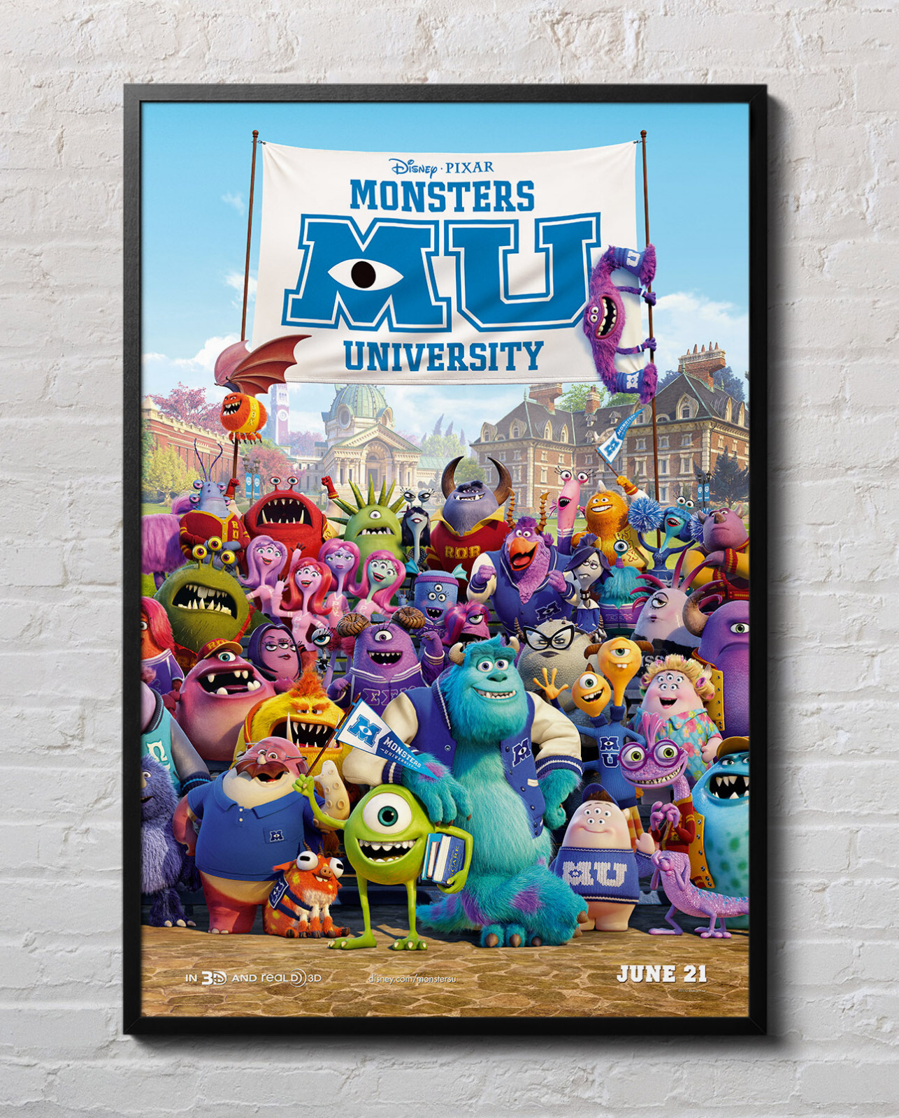 Monsters Inc 3d Poster
