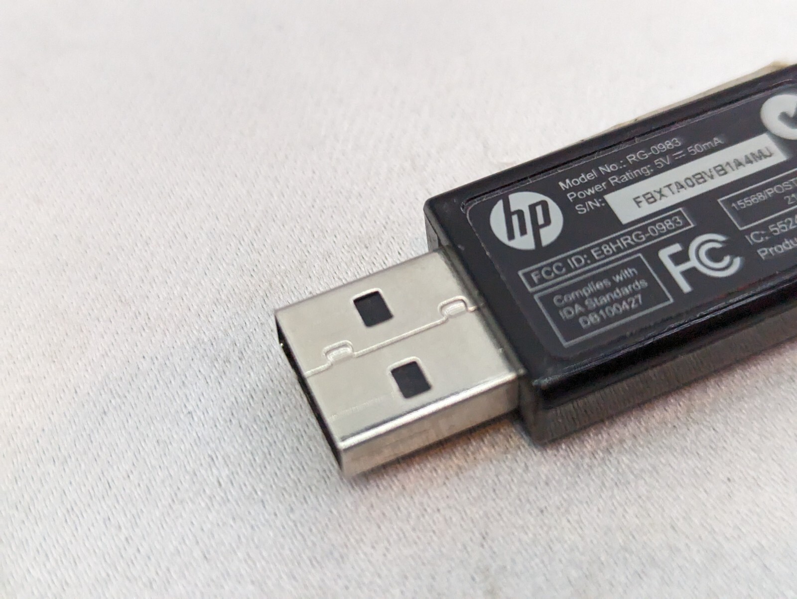 HP Rg-0983 5v 50ma Wireless Mouse & Keyboard USB Receiver Dongle ...