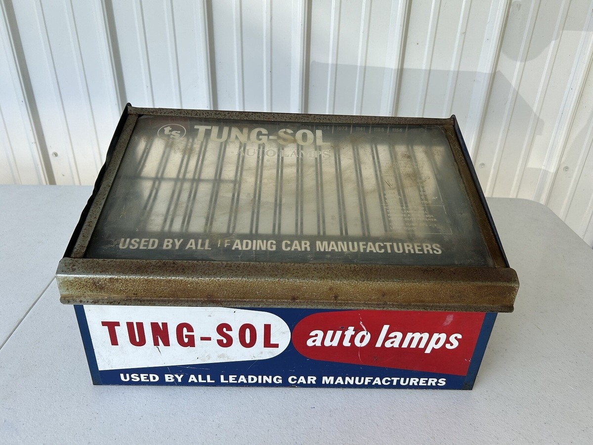 Vintage Tung-Sol Auto Lamps Sealed Beams Display Service Vintage Tung-Sol Auto Lamps Sealed Beams Display Service