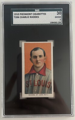 1910 T206 Charlie Rhodes Red : Piedmont SGC 2 | eBay