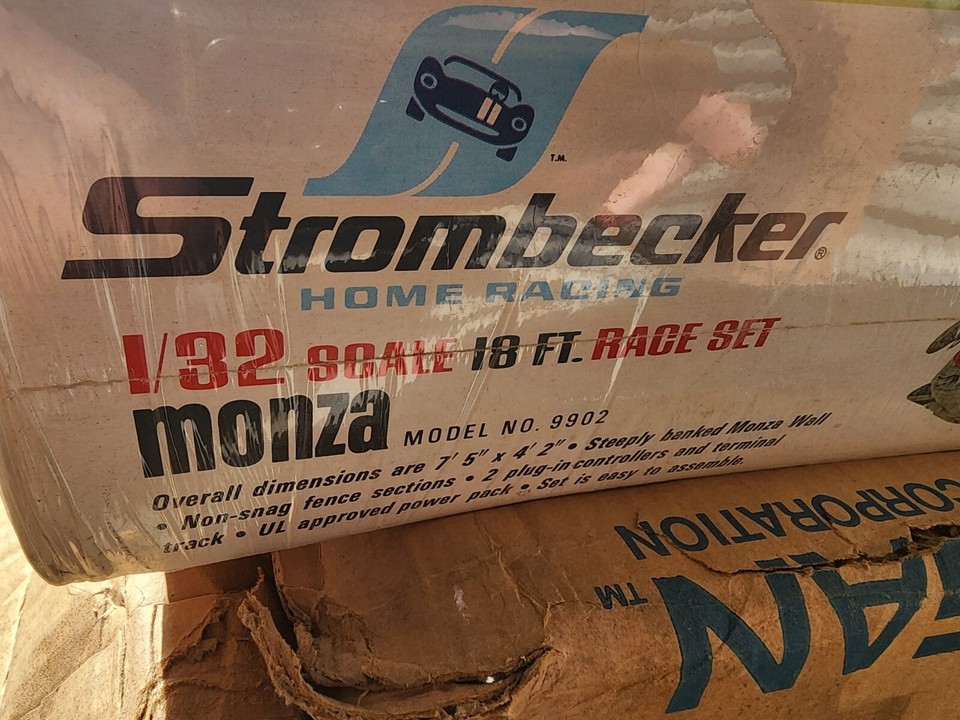 1/32 STROMBECKER MONZA slot car racing set VINTAGE RACE SET NEW IN BOX ...