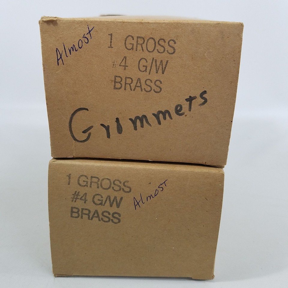 Almost 2 Gross #4 Brass Grommets and Washers New in Box 250+ | eBay