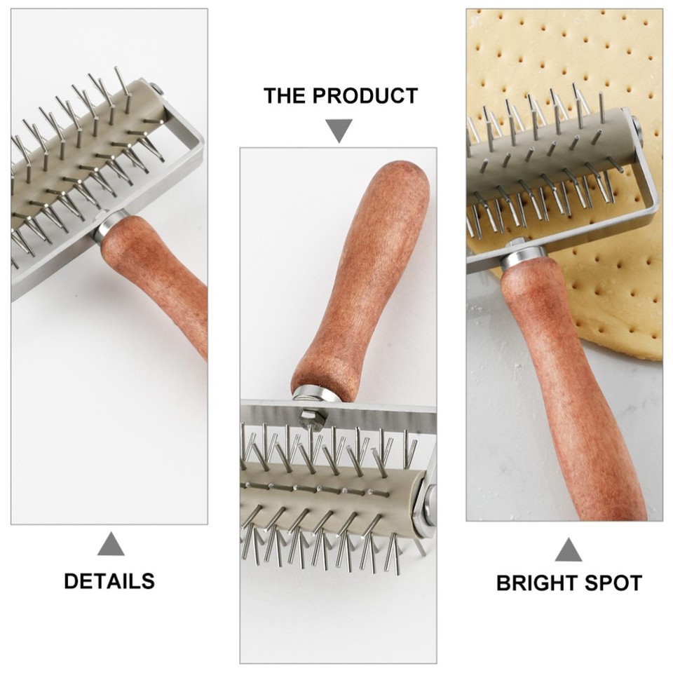 Handle Roller Docker Stainless Pizza Dough Docker Pie Baking Tool | eBay