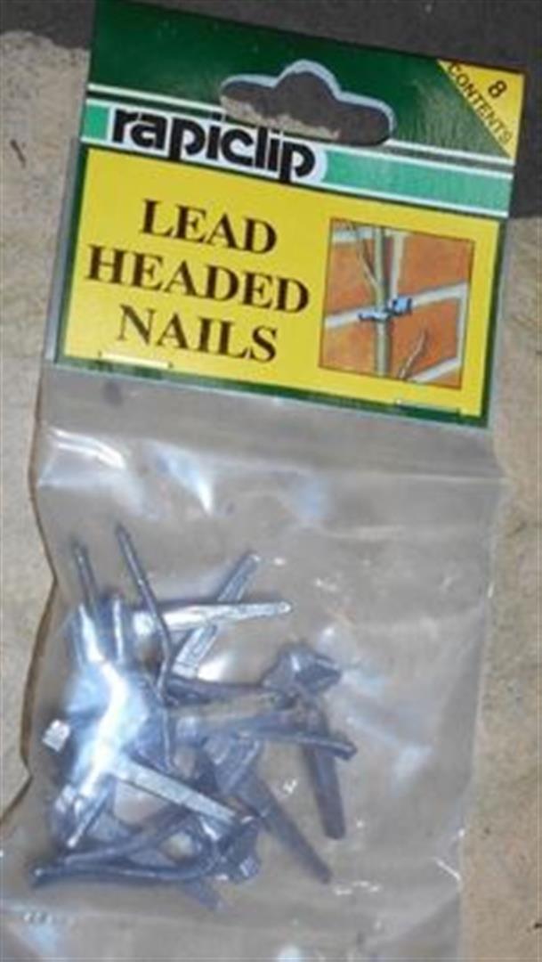 Traditional Lead Headed Nails 3cm x8 Garden Wall Plant Climber Support ...
