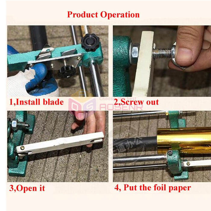 700mm Hot Stamping Foil Paper Cutter Hand Cutting Machine Paper Roll ...