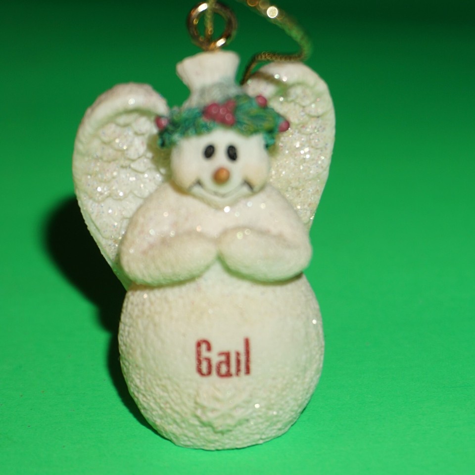 Snowman Angel Christmas Ornament Snowangel Sparkle Ganz Pre-Printed ...