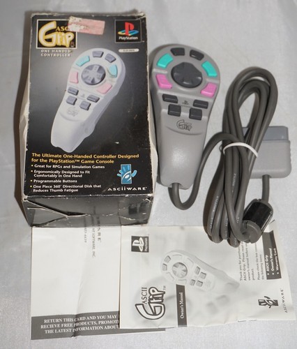 ASCII Grip Pad One-Handed Controller (Sony Playstation 1 ps1) CIB | eBay