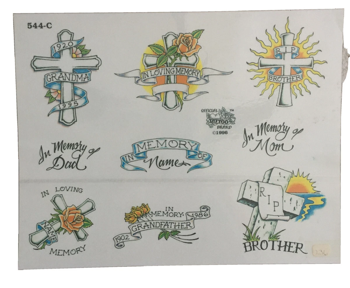 In Memory Dad Cross Tattoos