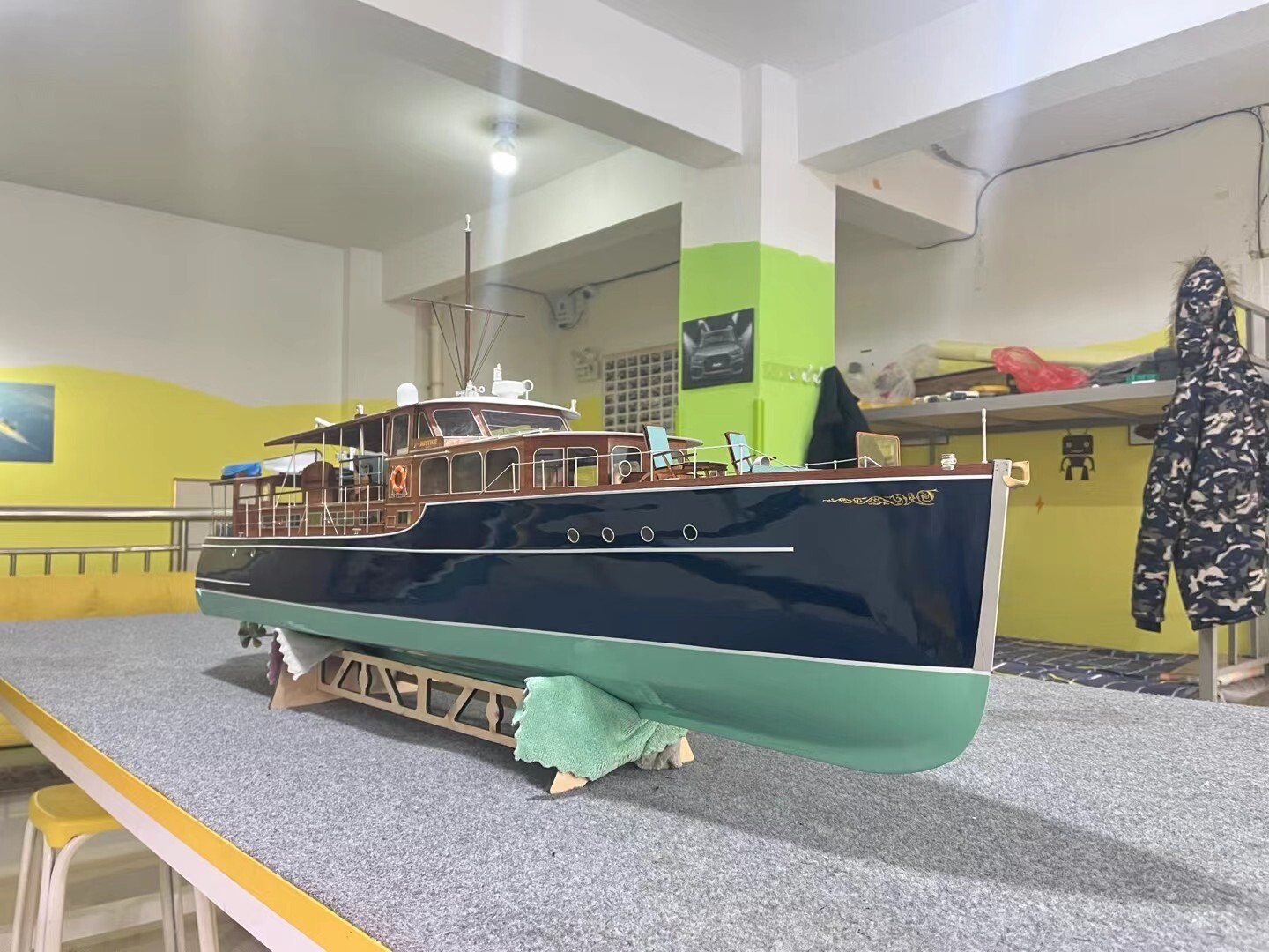 Classic Wooden Yacht JUSTICE 1:18 1278mm 50" Model Kit RC Model Ship | eBay