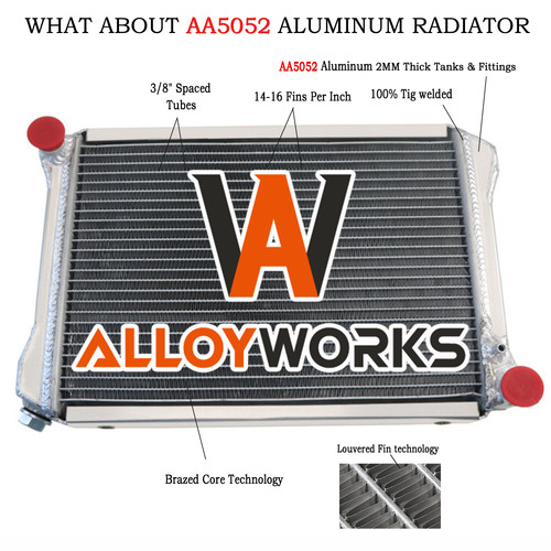 3 Row Aluminium Radiator For MG Midget MK3 1.3L 1275 1967-1974 1973 72 ...