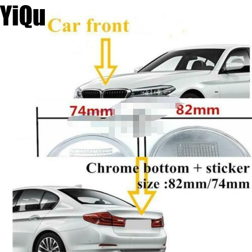 2PCS Front Hood & Rear Trunk (82mm & 74mm) Badge Emblem 51-14-8-132-375 ...