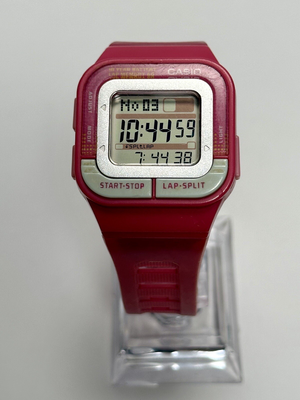 Women’s Casio Watch Sport Runner 3257 SDB100 Pink Band White Silver 60 ...