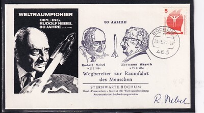 Deutschland Bundesrepublik Raketenpioniere Rudolf Nebel OU, Bochum 25. ...